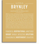 Brynley | Name Art Print – Name Stories