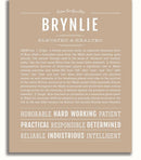 Brynlie | Name Art Print – Name Stories