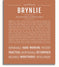 Brynlie Personalized Name Meaning Art Prints – Name Stories