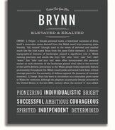 Name Stories® | Personalized Name Meaning Art Prints – Brynn