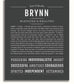 Name Stories® | Personalized Name Meaning Art Prints – Brynn