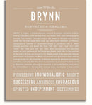 Brynn | Name Art Print – Name Stories