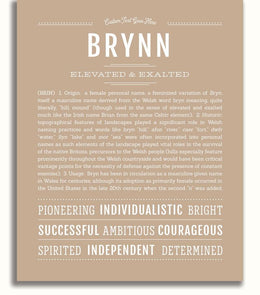 Name Stories® | Personalized Name Meaning Art Prints – Brynn