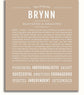 Name Stories® | Personalized Name Meaning Art Prints – Brynn