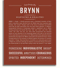 Name Stories® | Personalized Name Meaning Art Prints – Brynn