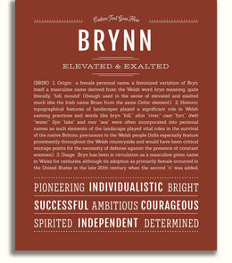 Brynn | Name Art Print – Name Stories