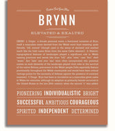 Name Stories® | Personalized Name Meaning Art Prints – Brynn
