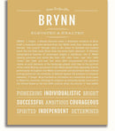Name Stories® | Personalized Name Meaning Art Prints – Brynn