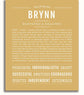 Name Stories® | Personalized Name Meaning Art Prints – Brynn