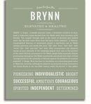 Name Stories® | Personalized Name Meaning Art Prints – Brynn