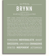 Name Stories® | Personalized Name Meaning Art Prints – Brynn