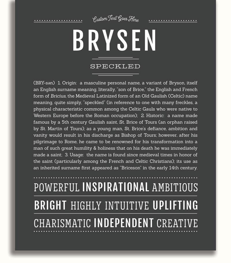 Brysen | Name Art Print – Name Stories