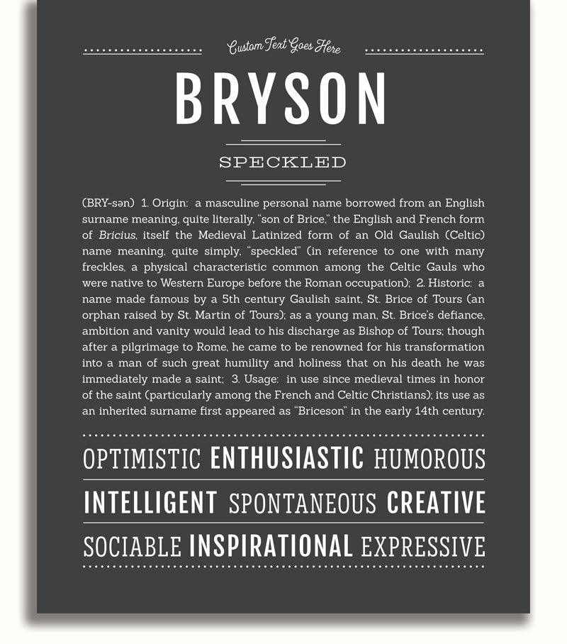 Bryson | Name Art Print – Name Stories