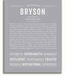 Bryson | Name Art Print – Name Stories