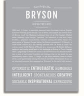Bryson | Name Art Print – Name Stories