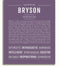 Bryson | Name Art Print – Name Stories