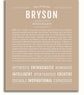 Bryson | Name Art Print – Name Stories