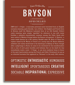 Bryson | Name Art Print – Name Stories