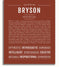 Bryson | Name Art Print – Name Stories