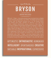 Bryson | Name Art Print – Name Stories