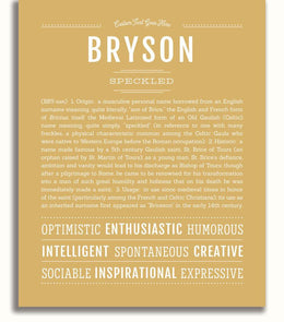 Bryson | Name Art Print – Name Stories