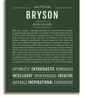 Bryson | Name Art Print – Name Stories