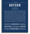 Bryson Personalized Name Meaning Art Prints – Name Stories