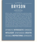 Bryson | Name Art Print – Name Stories
