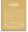 Byron | Name Art Print – Name Stories