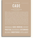 Cade | Name Art Print - Personalized Custom Gifts – Name Stories