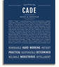 Cade Personalized Name Meaning Art Prints – Name Stories