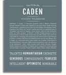 Caden | Name Art Print – Name Stories