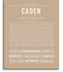 Caden | Name Art Print – Name Stories