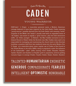 Caden | Name Art Print – Name Stories