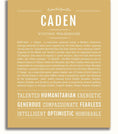 Caden Personalized Name Meaning Art Prints – Name Stories