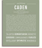 Caden Personalized Name Meaning Art Prints – Name Stories