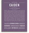 Caiden | Name Art Print – Name Stories