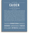 Caiden Personalized Name Meaning Art Prints – Name Stories