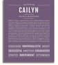 Cailyn Personalized Name Meaning Art Prints – Name Stories
