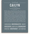 Cailyn Personalized Name Meaning Art Prints – Name Stories