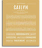 Cailyn Personalized Name Meaning Art Prints – Name Stories