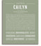 Cailyn Personalized Name Meaning Art Prints – Name Stories