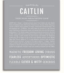 Caitlin | Name Art Print – Name Stories