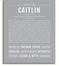 Caitlin Personalized Name Meaning Art Prints – Name Stories