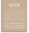 Caitlin Personalized Name Meaning Art Prints – Name Stories
