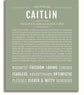 Caitlin Personalized Name Meaning Art Prints – Name Stories