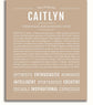 Caitlyn Personalized Name Meaning Art Prints – Name Stories
