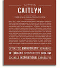 Caitlyn Personalized Name Meaning Art Prints – Name Stories