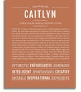 Caitlyn Personalized Name Meaning Art Prints – Name Stories