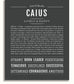 Caius Personalized Name Meaning Art Prints – Name Stories